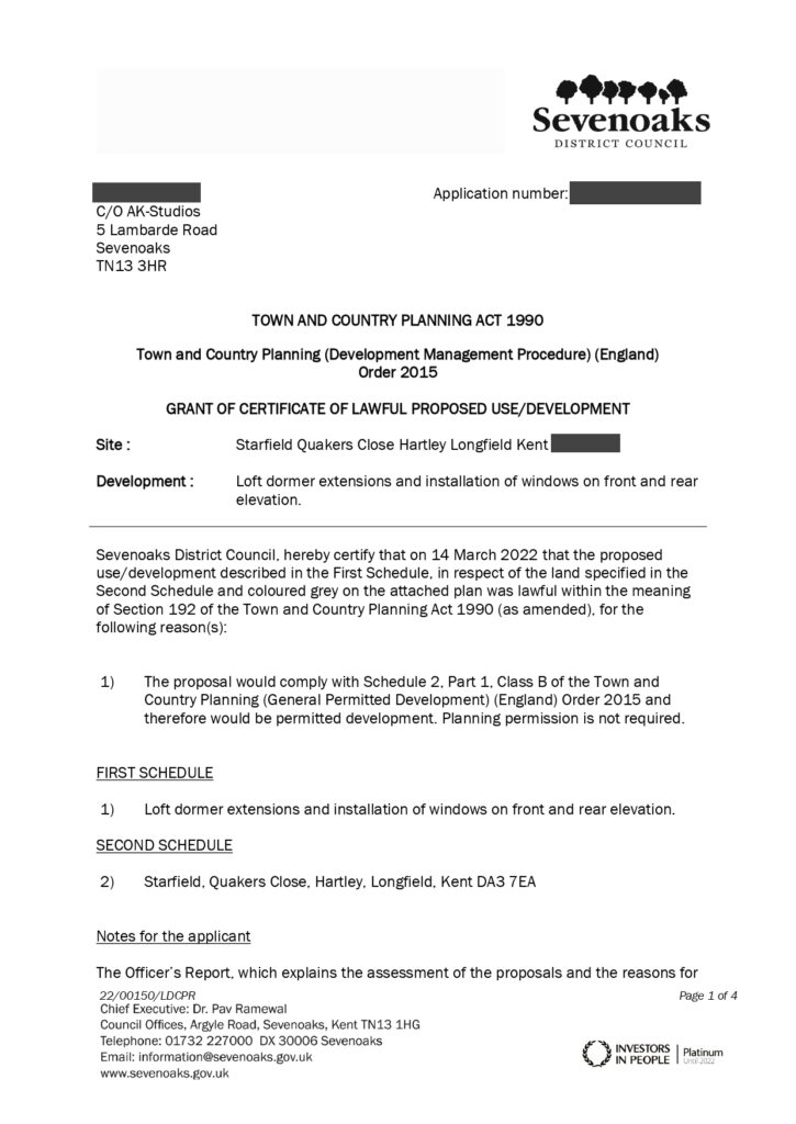 Sevenoaks District Council Starfield Quakers close Hartley